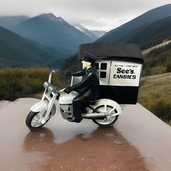 Toys | Vintage Sees Candies Diecast Motorcycle Delivery Side Car With ...